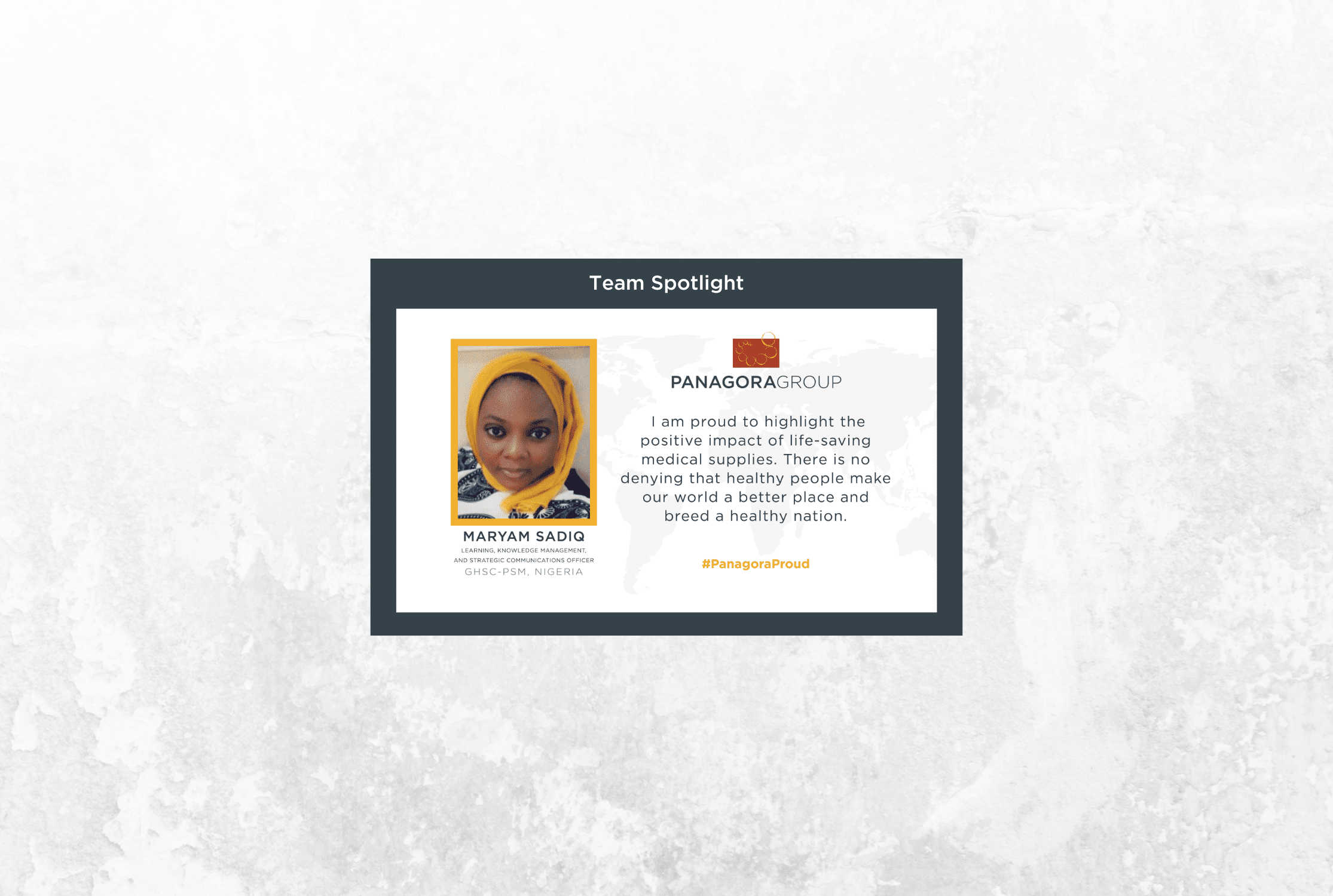 Team Spotlight: Maryam Sadiq - Panagora